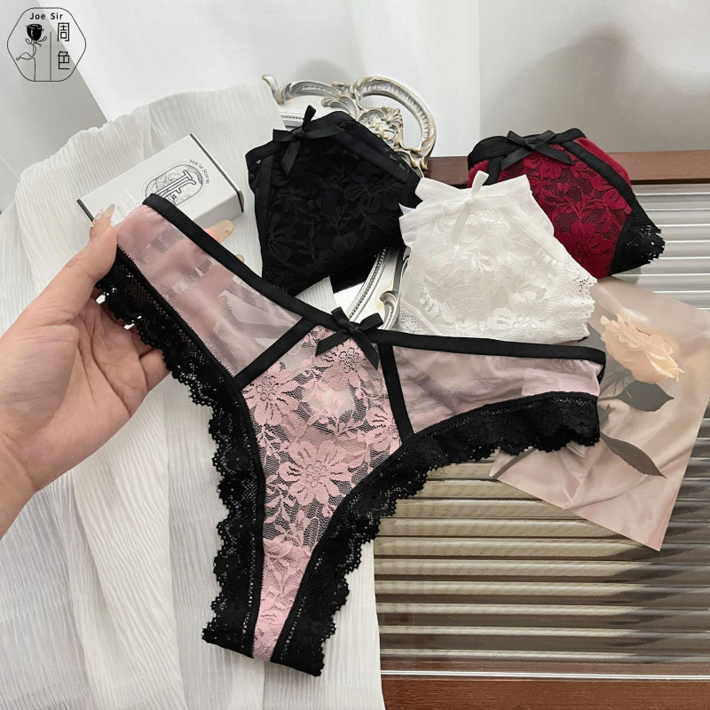 Joe Sir Sexy Panty Thongs For Women Lace T-briefs Hollow-out Bikini ...