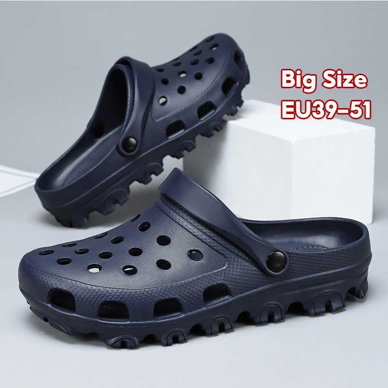 size39-51 Men Croc Sandals big size Clogs wider feet rubber Sandals for ...