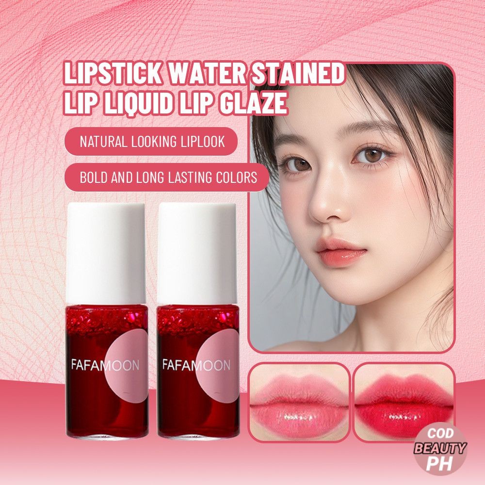 FAFAMOON Glossy Lipstick Mirror Water Light Lip Glaze Nude Color Series ...