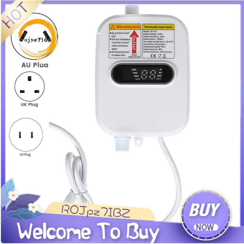 Instant Water Heater Shower Bathroom Faucet Plug Hot Water Heater 3500W ...