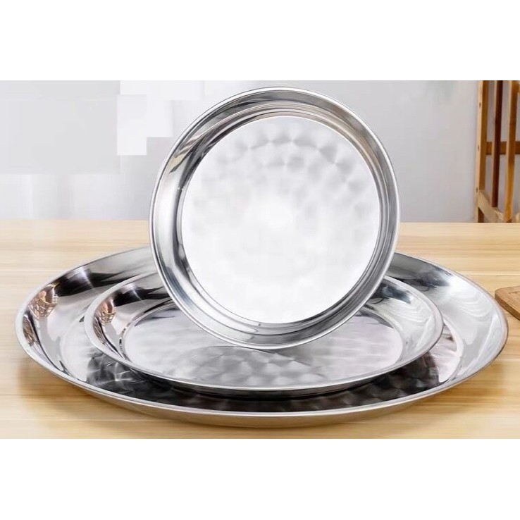 30~65cm Stainless Steel Round Tray/ Dulang Stainless Steel Talam Bulat ...
