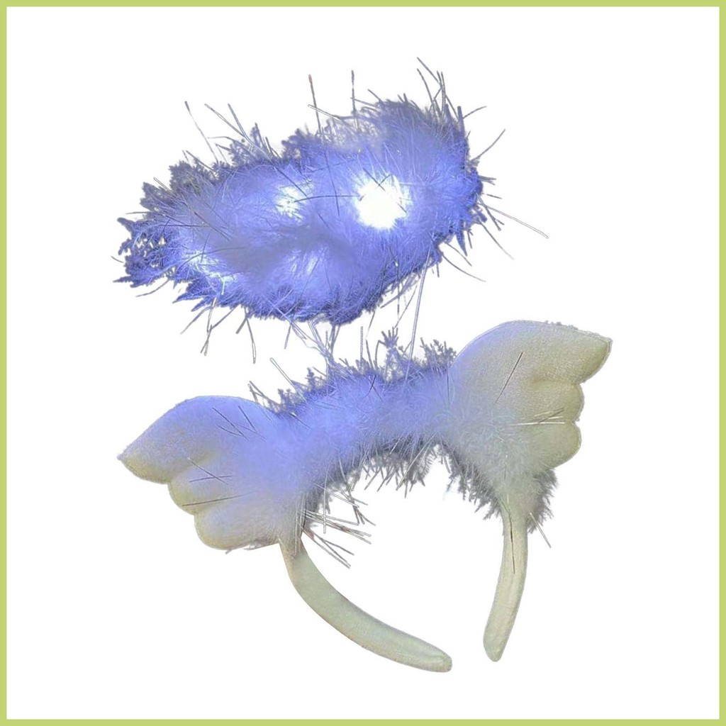 Angel Halo Headpiece Angel Costume Feather Headband Fluffy Light up ...