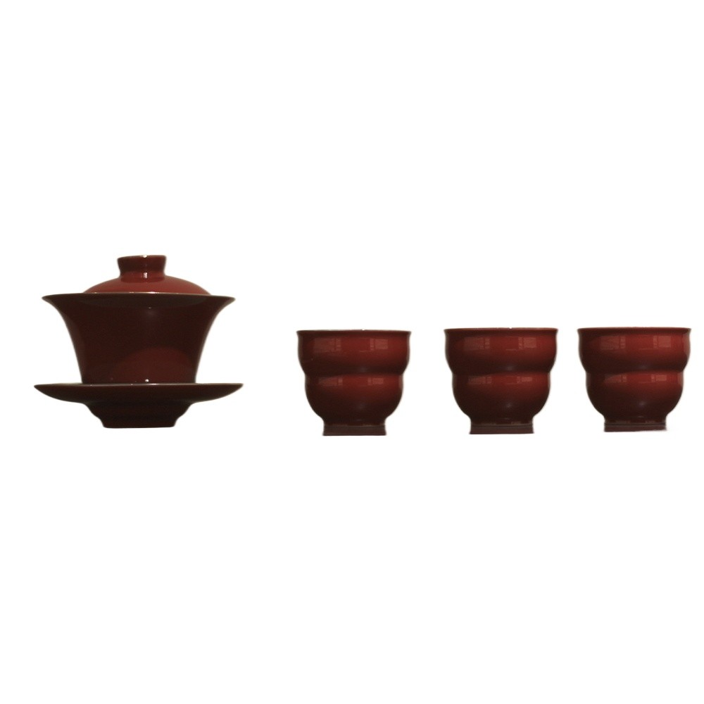 | Yisong Academy | "Forbidden City Red" Chinese Red Tea Set Wedding ...