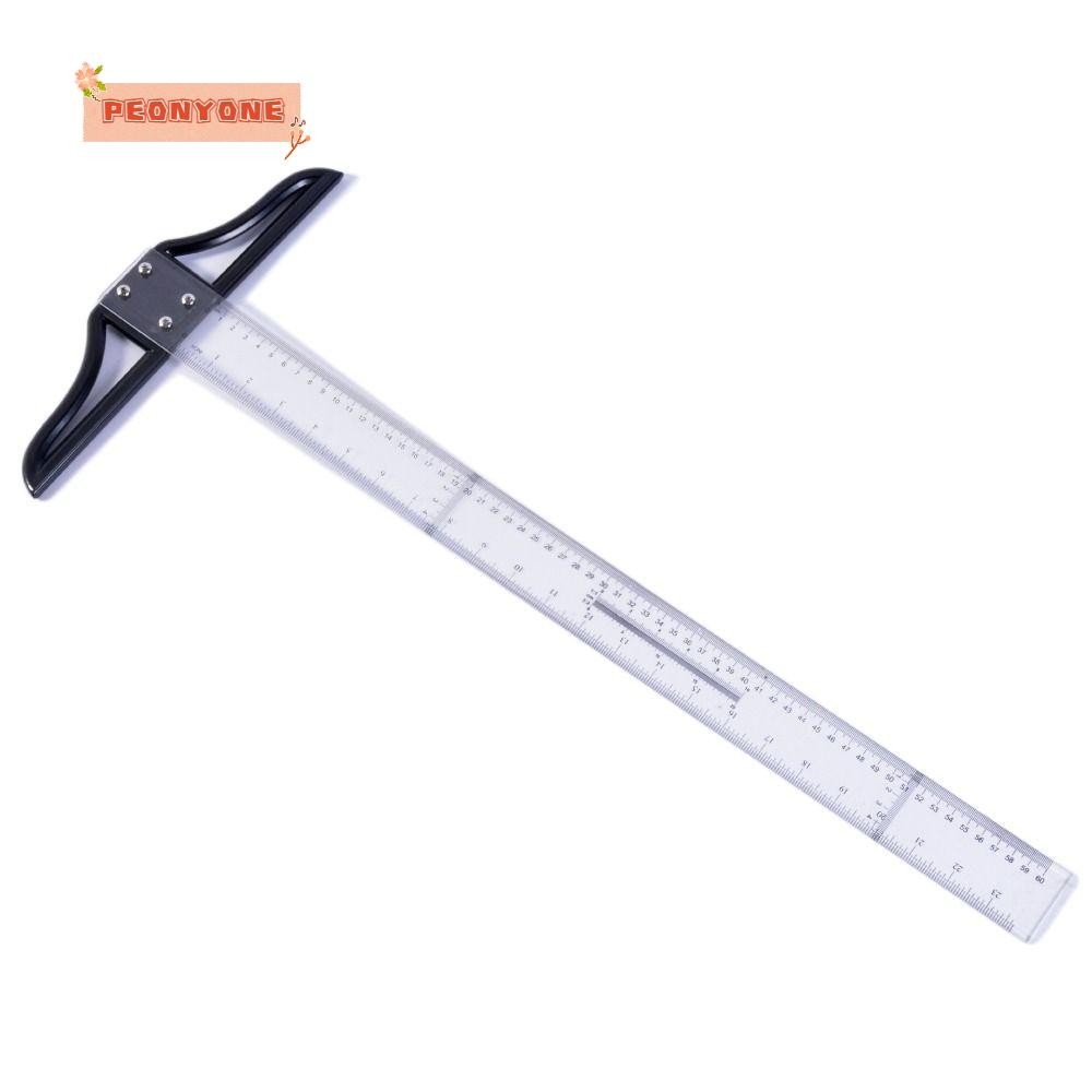 PEONYR Ruler, Transparent 17.72inch/45cm T Square Ruler, Graduated in ...