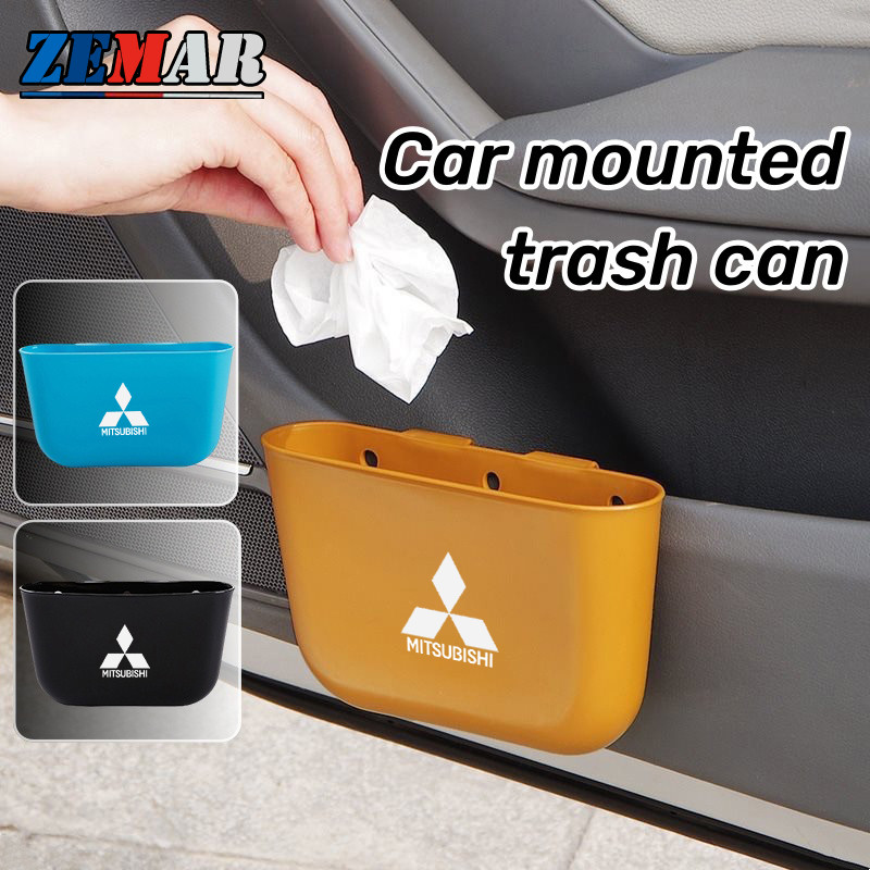 Mitsubishi Car Inside Trash Can Hanging Dustbin Storage Box Organizer ...