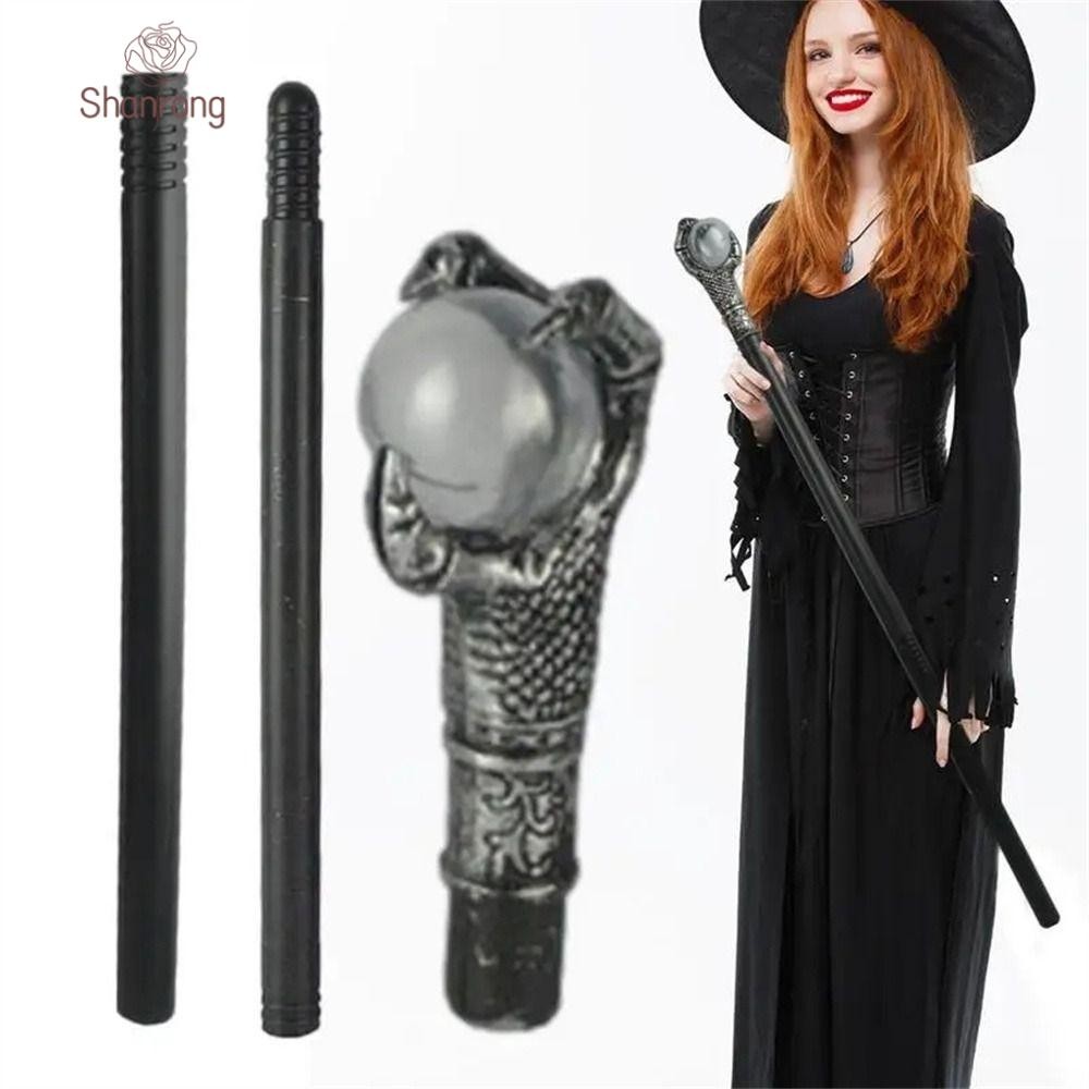 SHANRONG Costumes Walking Cane, Round Handle Royal King Halloween Wand ...