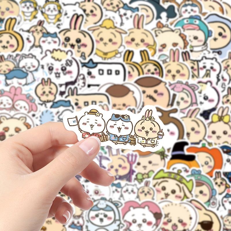 220 pieces of chiikawa cute sticker collection Usagi Hachiware luggage ...
