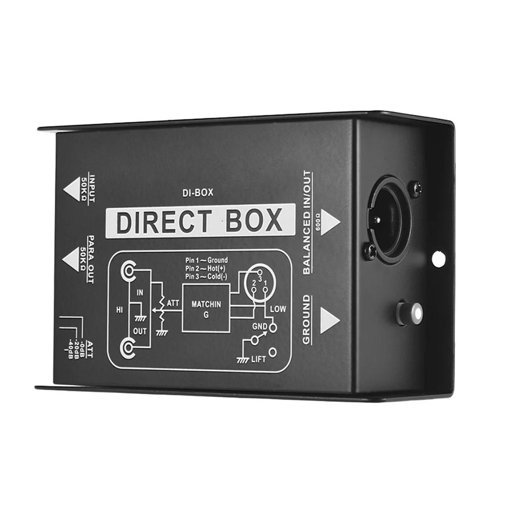 Professional Single Channel Passive DI-Box Direct Injection Audio Box ...