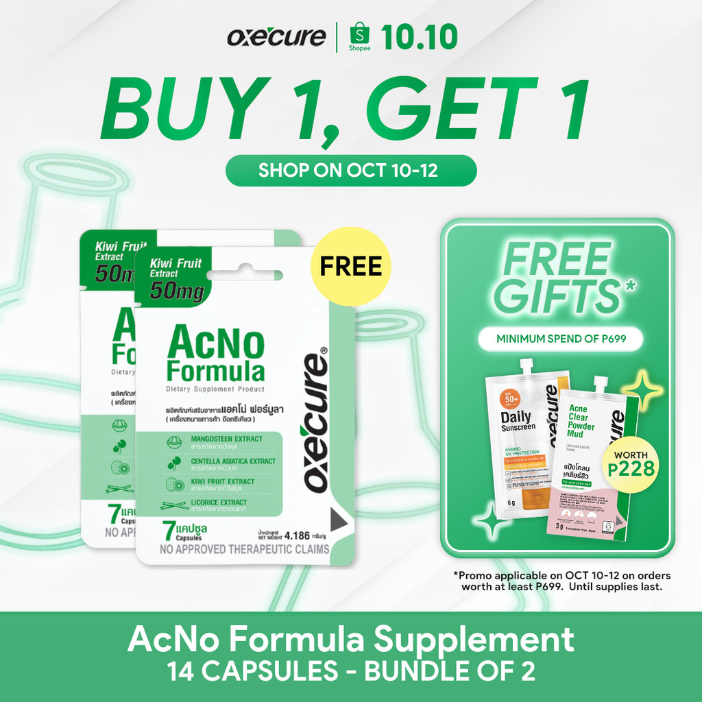 [BUY 1, GET 1 ON OCT 10-12] OXECURE AcNo Formula Dietary Supplement ...