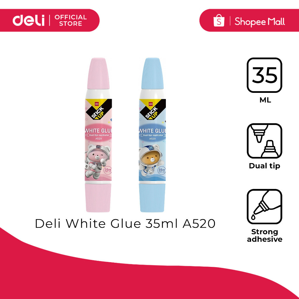Deli A520 White Glue 35ml | Shopee Philippines