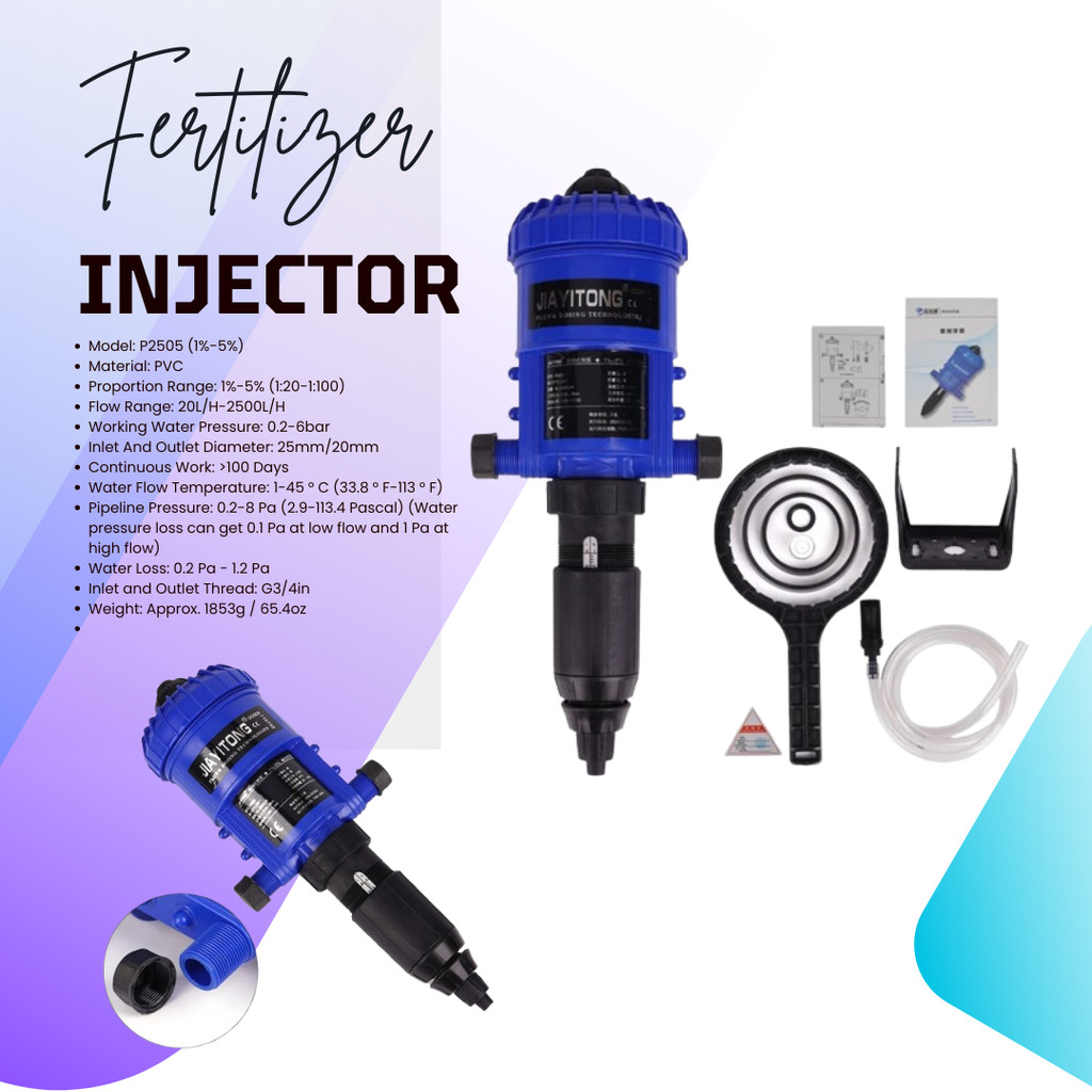 Adjustable Fertilizer Injector for Drip Irrigation Water Powered ...