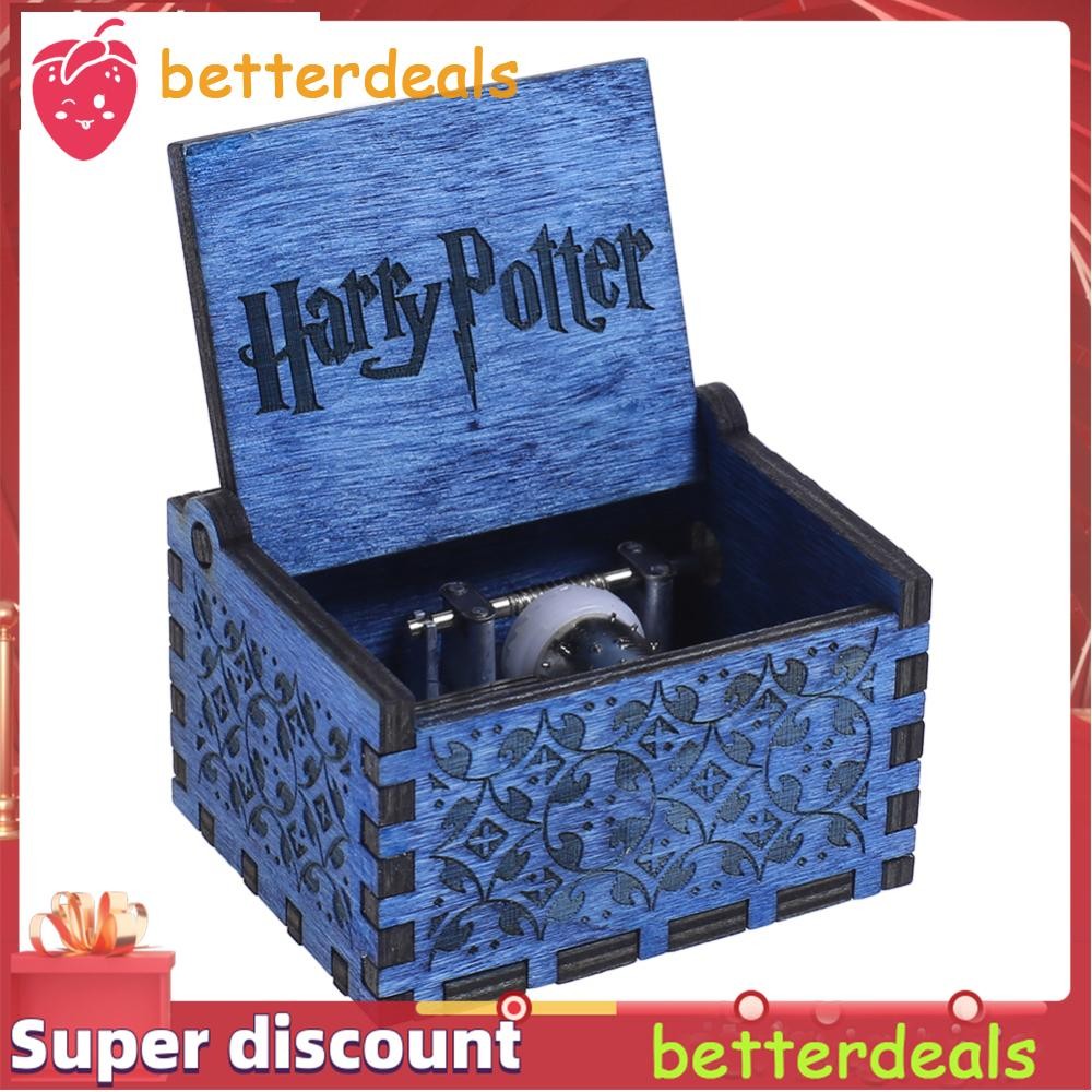 [Betterdeals.ph] Blue Harry Potter Music Box Engraved Wooden Music Box ...