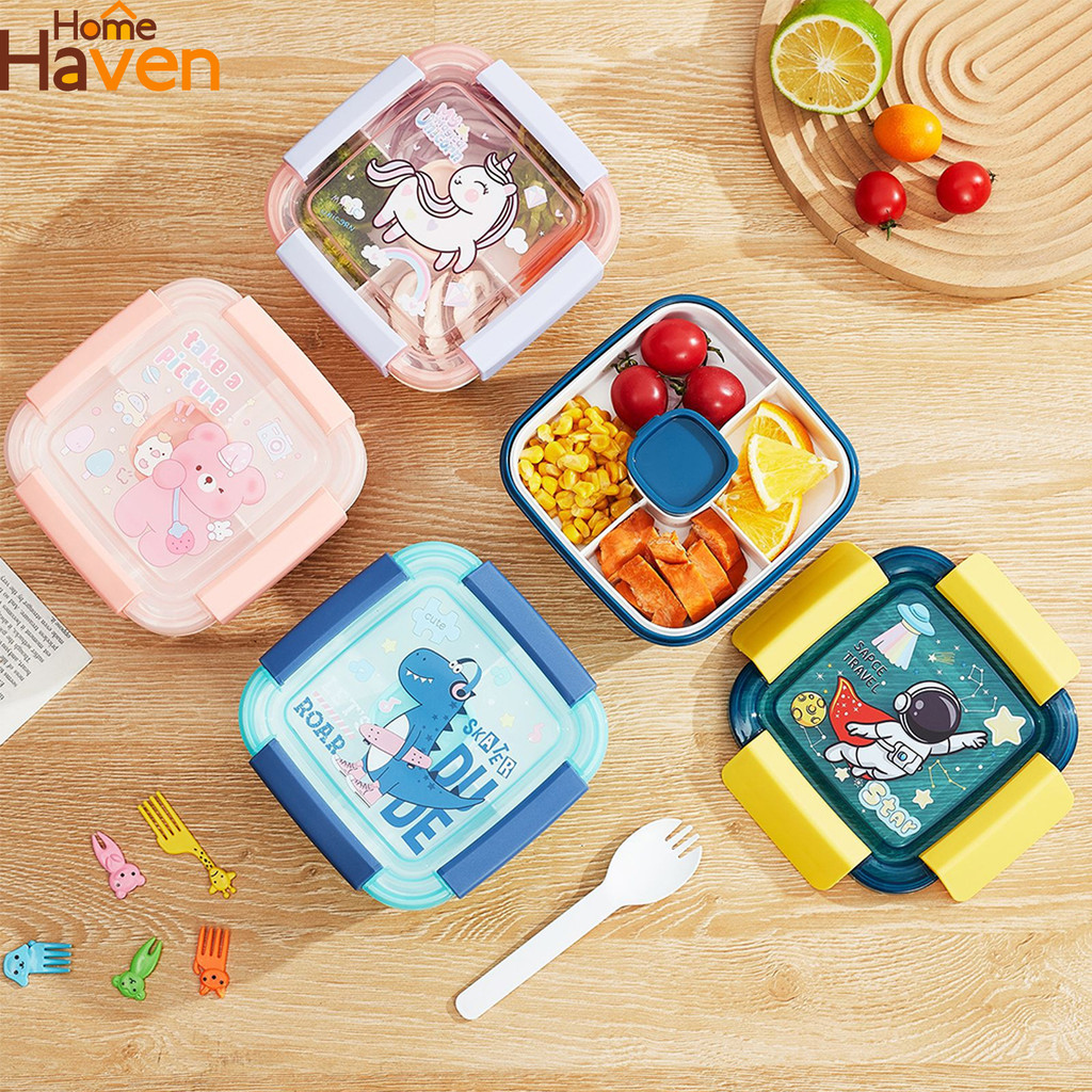 Kids Cartoon School Lunch Box Bento Lunch Box Cartoon Unicorn Lunch Box ...