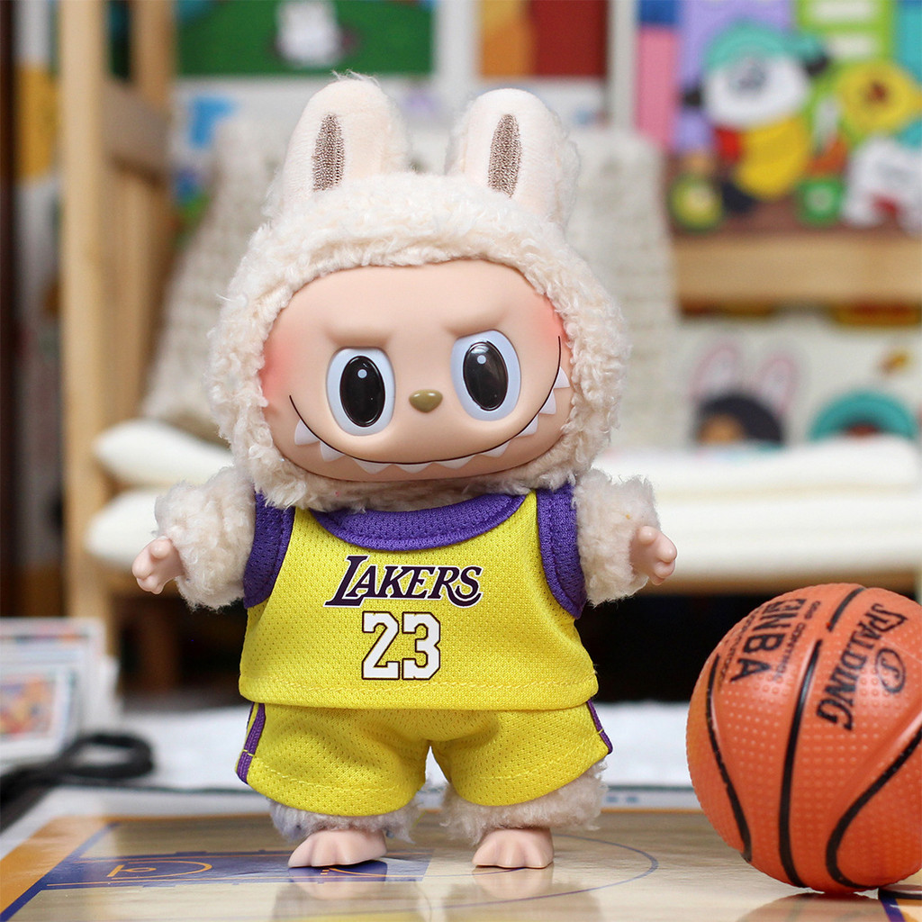 Nba Jersey for Labubu Macaron 17cm Labubu Basketball Shirt Plush Doll ...