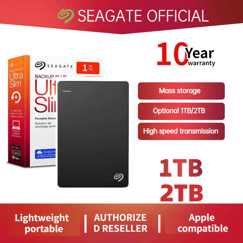 Seagate 1TB 2TB One Touch External Hard Drive For Mac and Windows with ...