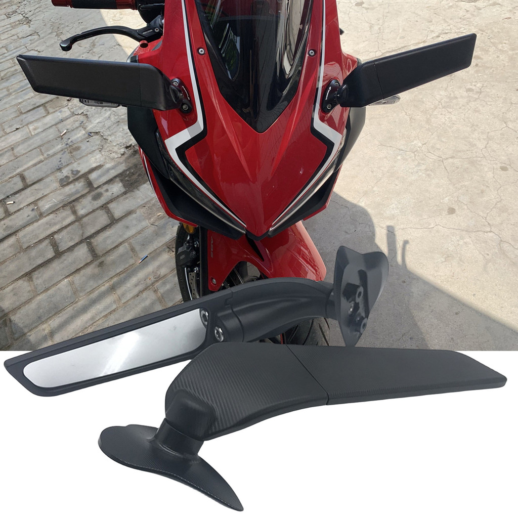 Motorcycle Rear View Cover Rearview Wing Rotating Side Mirrors For ...