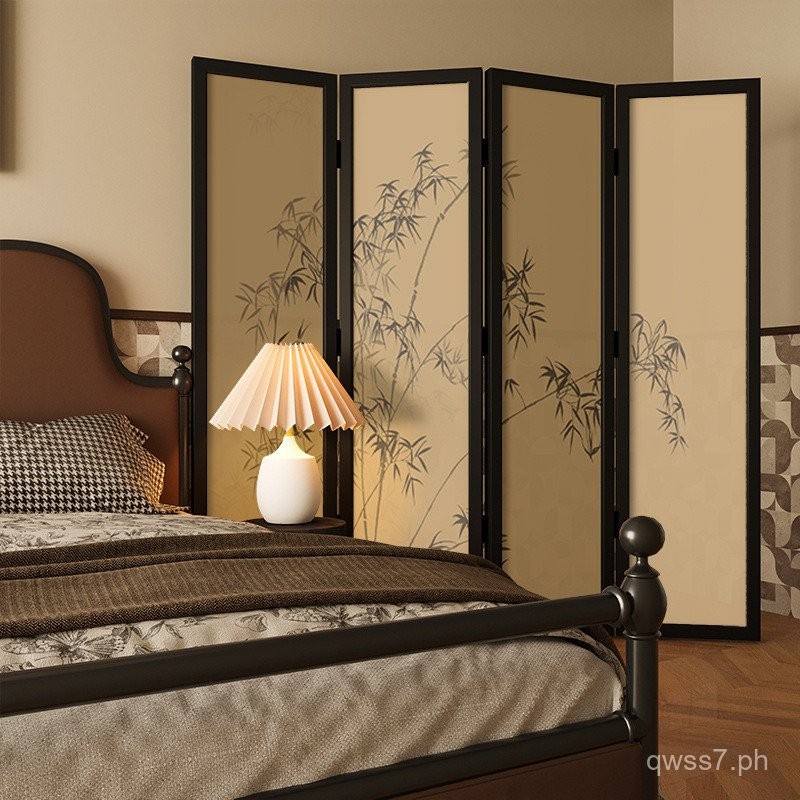 Modern Chinese Style Bamboo Folding Subareas Screens Living Room Mobile ...