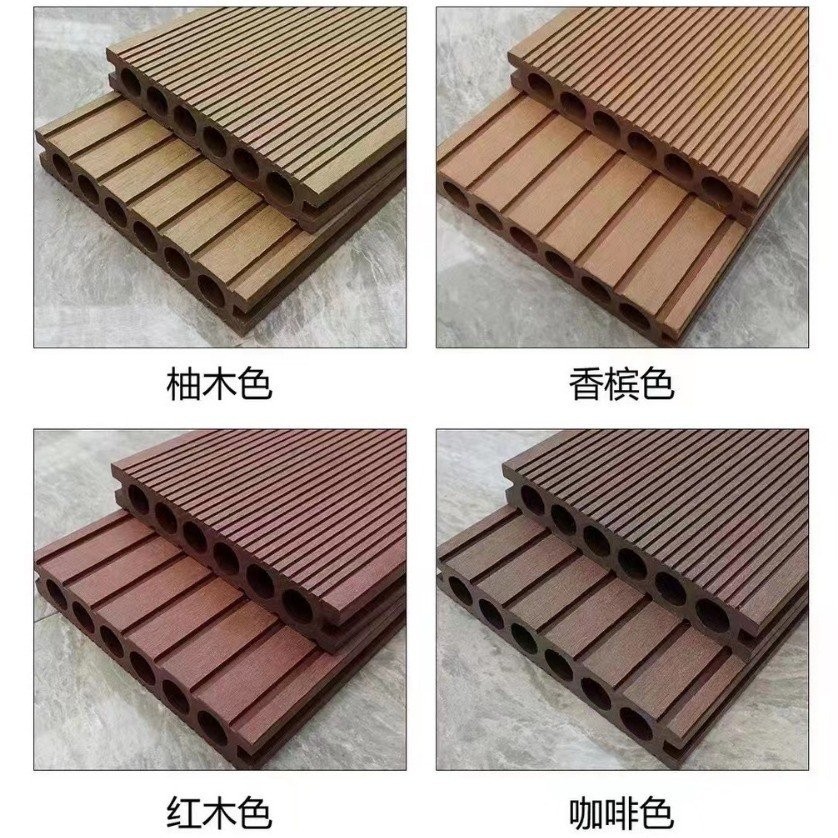 Inventory wpc Outdoor Plastic Wood Flooring Round Hole Solid Plastic ...