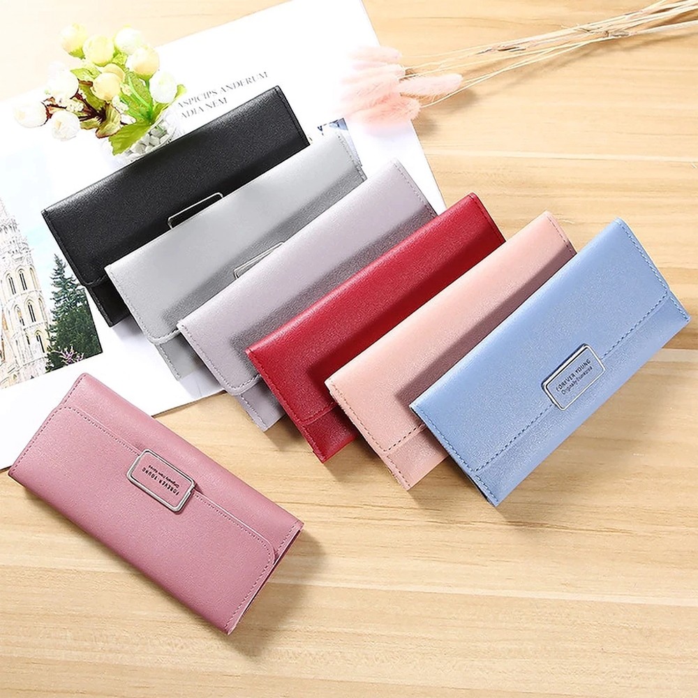WEISON - WOMEN'S LONG FOLDING WALLET 6016 WOMEN'S LONG MULTIFUNCTIONAL ...