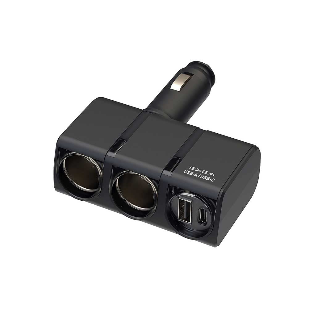 Hoshiko Sangyo EXEA Car In-Room Equipment Power Supply Socket USB Vertical Socket EM-173 Black ...