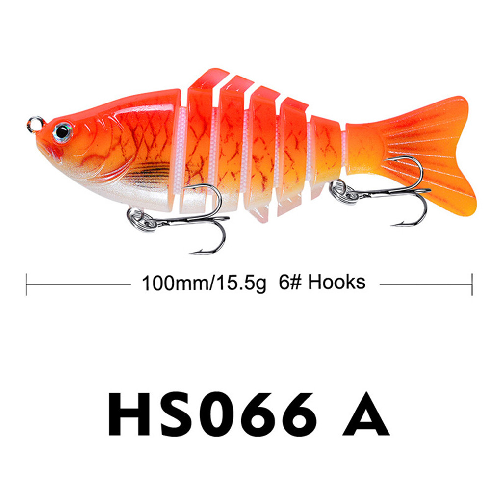 Bionic Swimming Bait Multi Jointed Swimbait with Treble Hooks Robotic ...