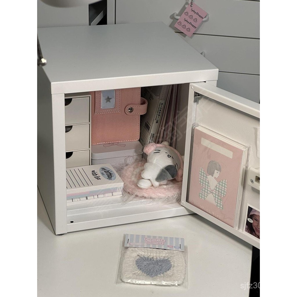 Lockable Storage Box Metal Household Mobile Phone Safe Storage Password ...