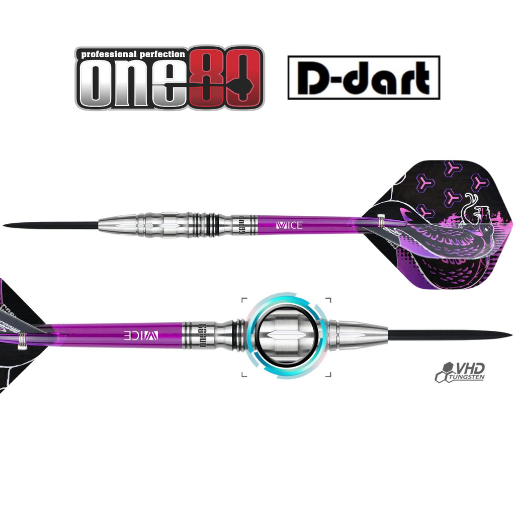 ONE80 STEEL TIP DART - 24G Jele Klaasen The Cobra 2 VHD 90% TUNGSTEN ...