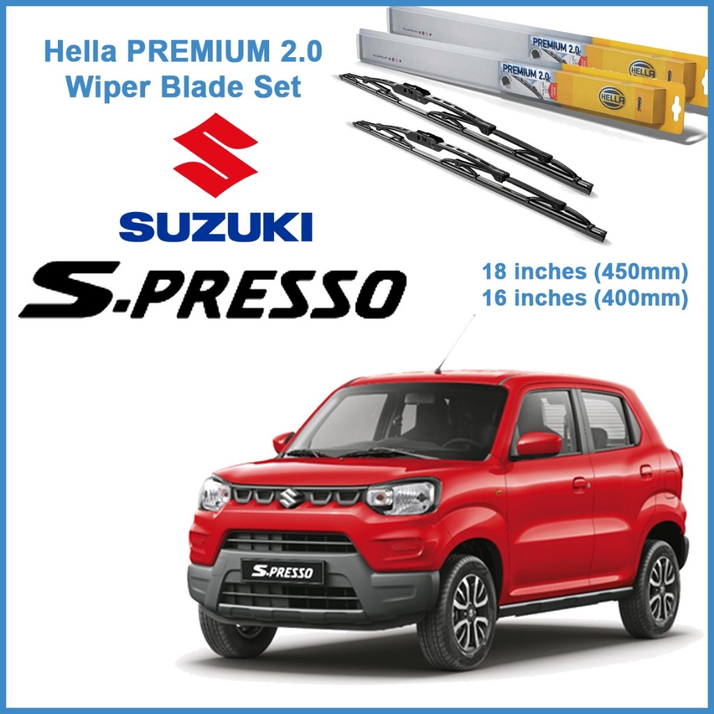 Suzuki S-Presso Spresso Wiper Blade Set Hella Premium 2.0 Front ...