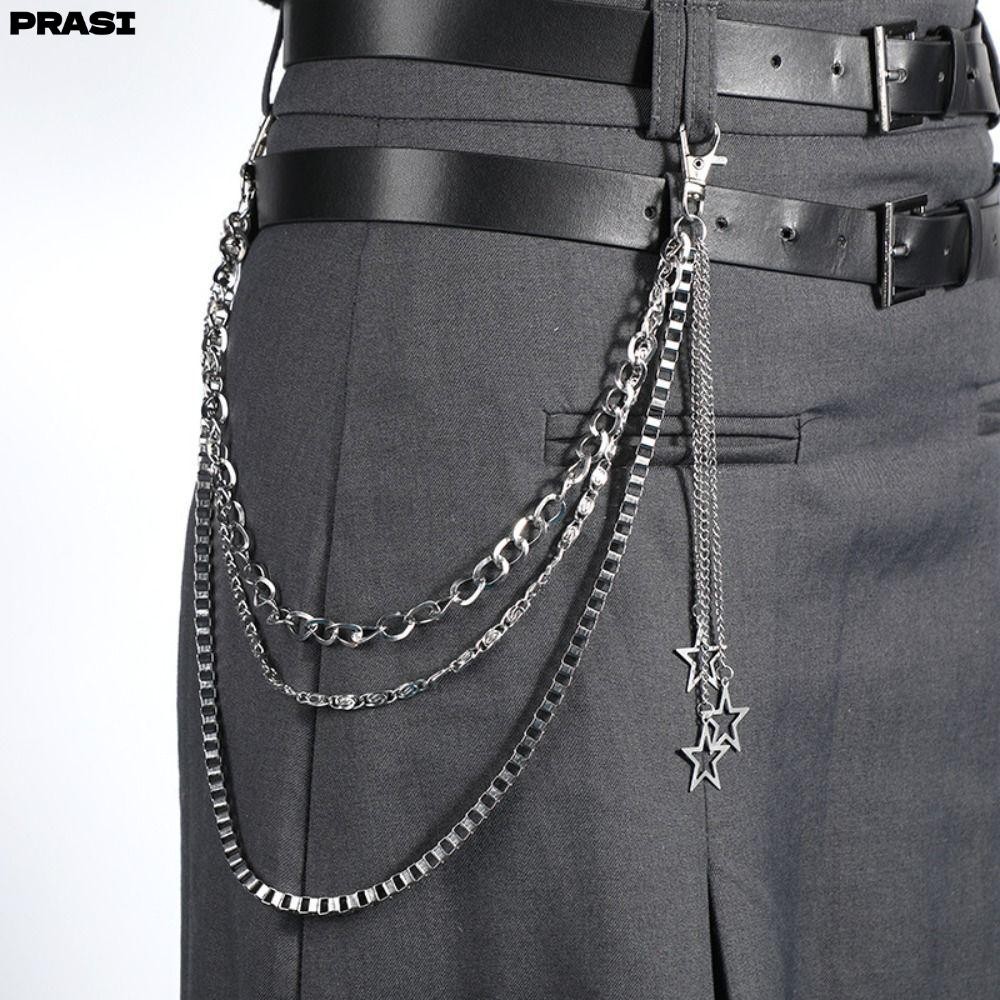 PRASI Star Waist Chain, Gothic Metal Alloy Tassel Pant Chain, Fashion ...