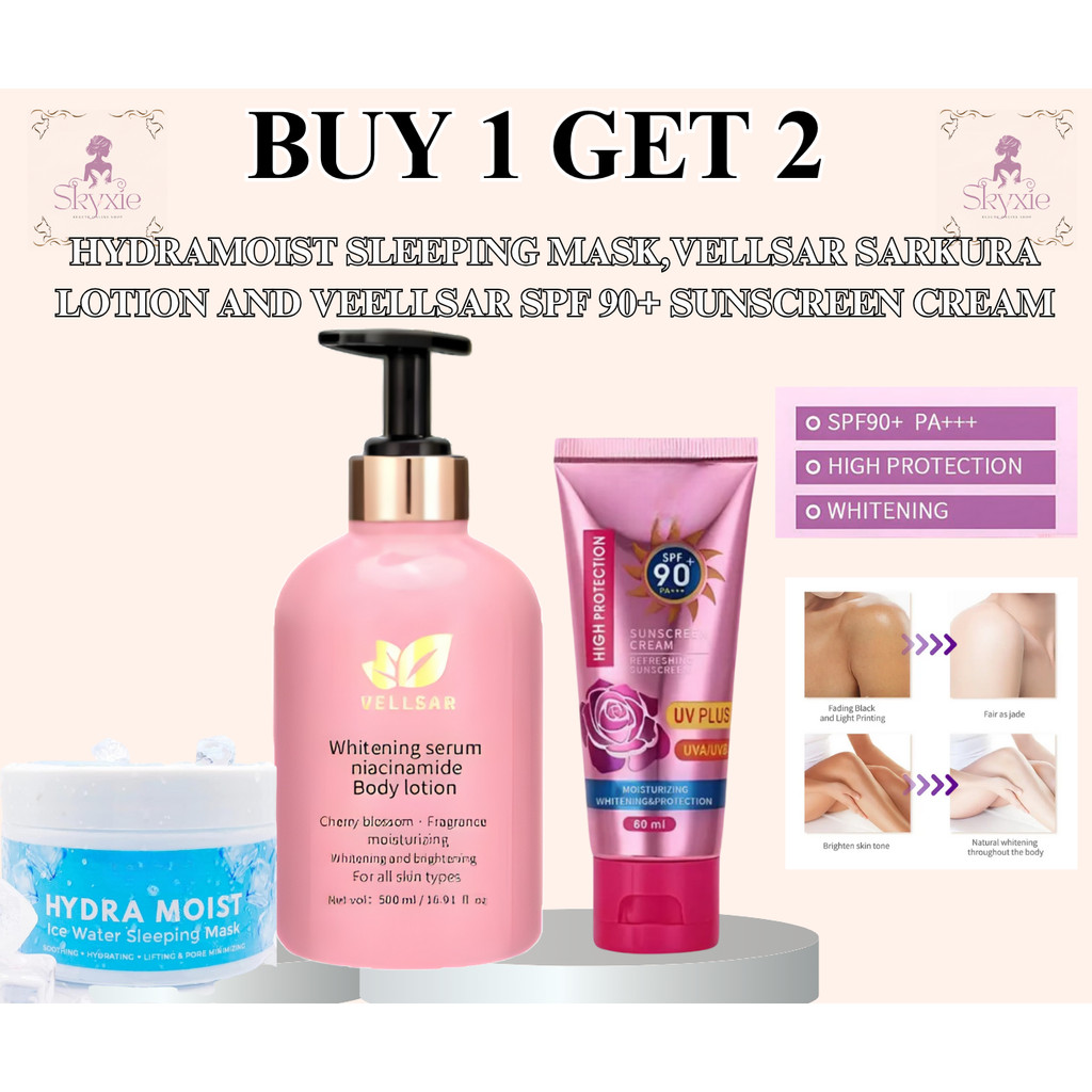 (BUY 1 GET 2) HYDRA MOIST SLEEPING MASK, VELLSAR SAKURA NIACINAMIDE ...
