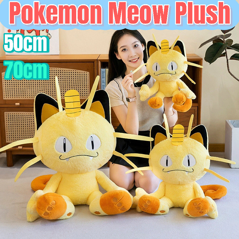 (Ready Stock) New cute Pokemon plush toy 50cm big Pokémon Meow doll ...