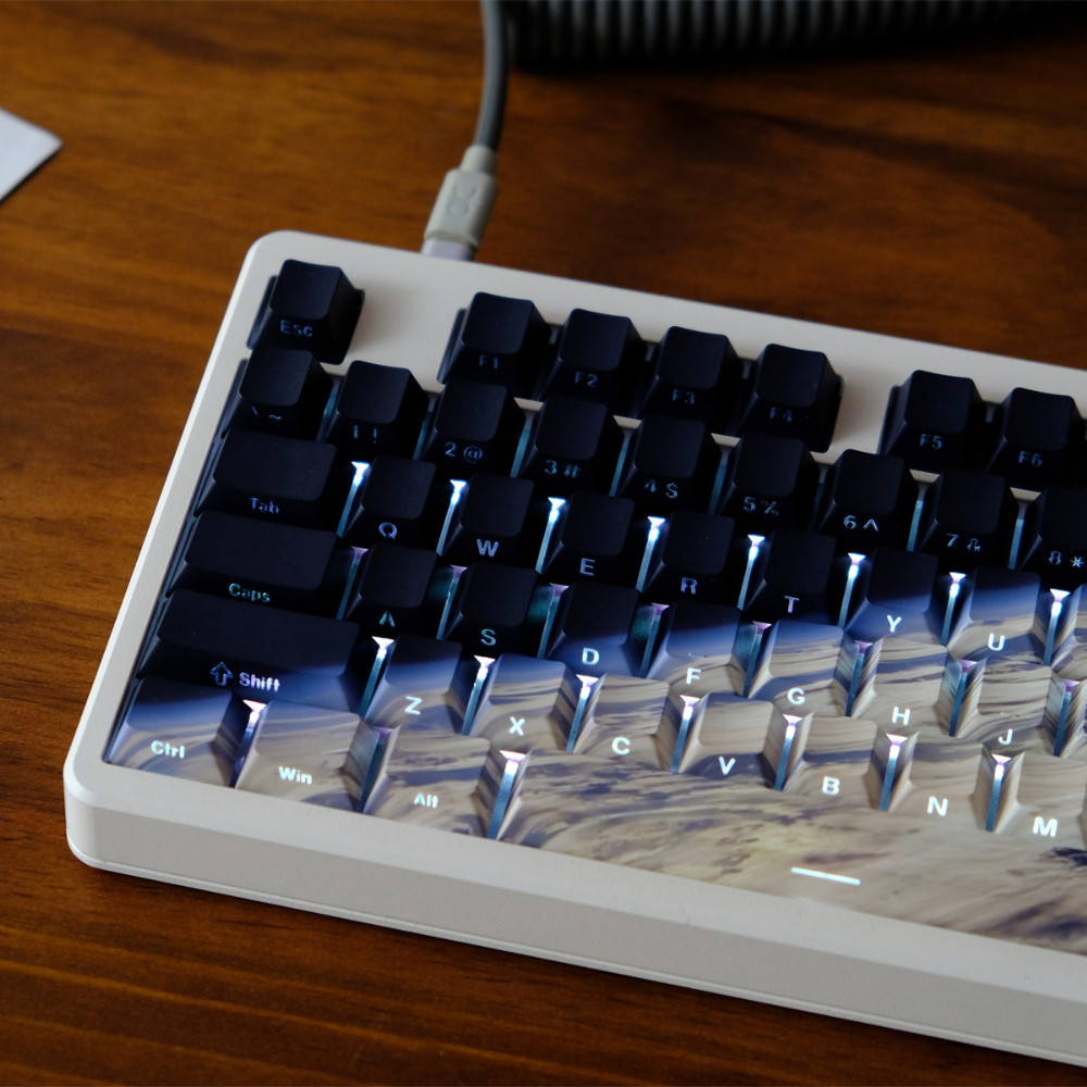 136 Keys Earth Keycaps Cherry Profile Side Light Transmission Keycap ...