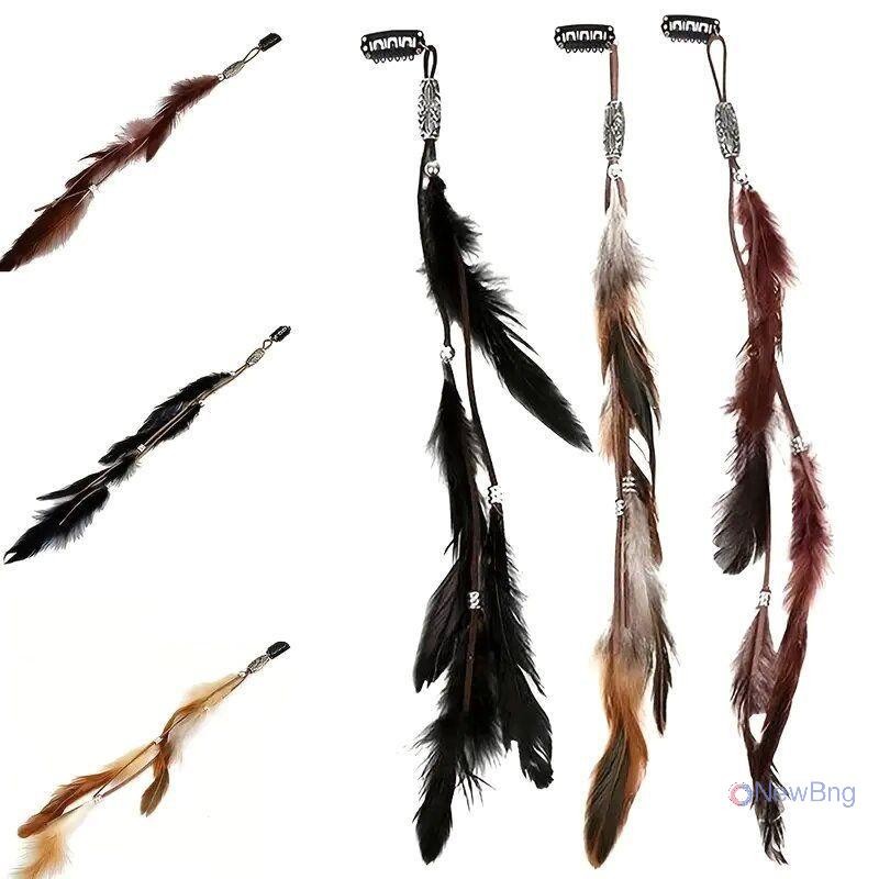 ONew Bohemian Feather Women's Festive Masquerade Carnival Hippies ...
