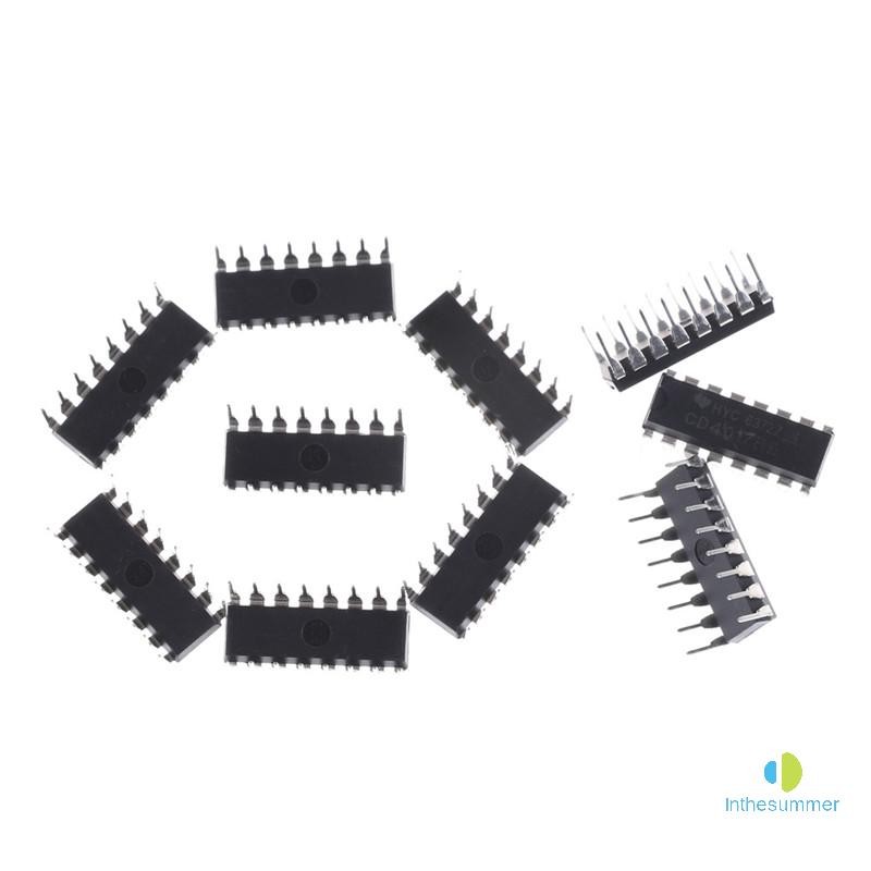 ITHT> 10PCS CD4017BE 4017 CD4017 Decade Counter Divider IC new | Shopee ...