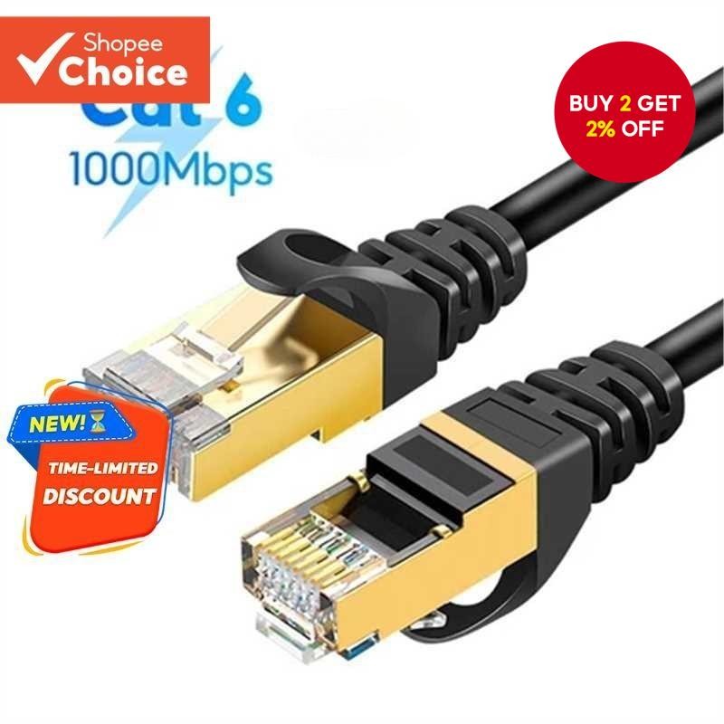 15M 20M 30M Round Cat6A Flat Cat6 Internet RJ45 Ethernet LAN cable For ...