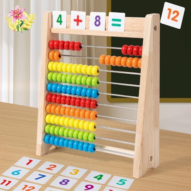 Abacus Math Toy for Kids Montessori Counting Frame Preschool Learning ...