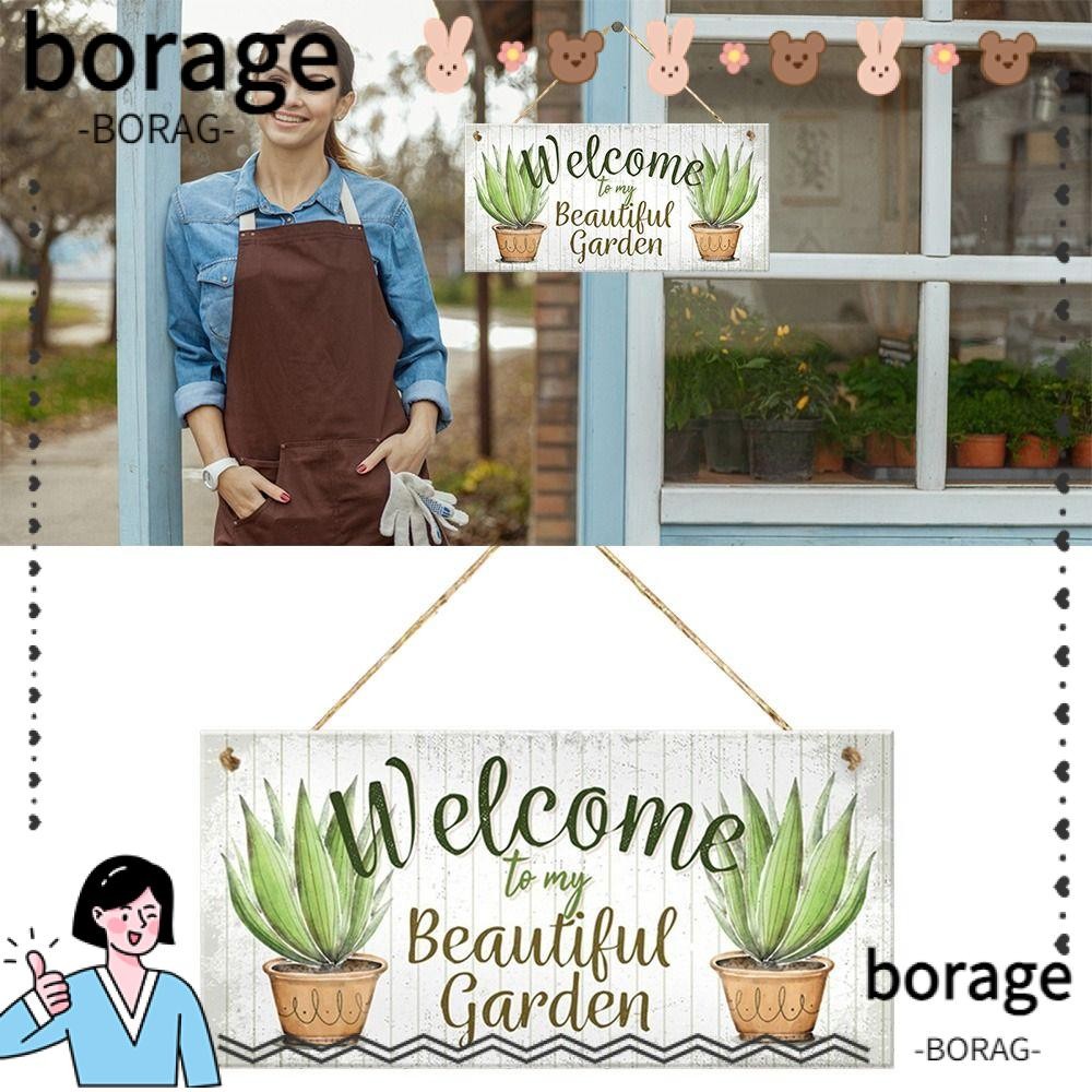 BORAGE Hotel Bulletin Board, Wood Flower Shop Sign Door Sign, Durable ...