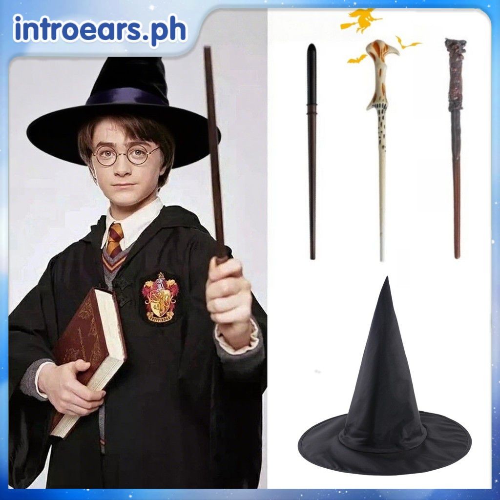 INTR Halloween Party Magic Wand & Magic Hat Set Harry Potter Dumbledore ...