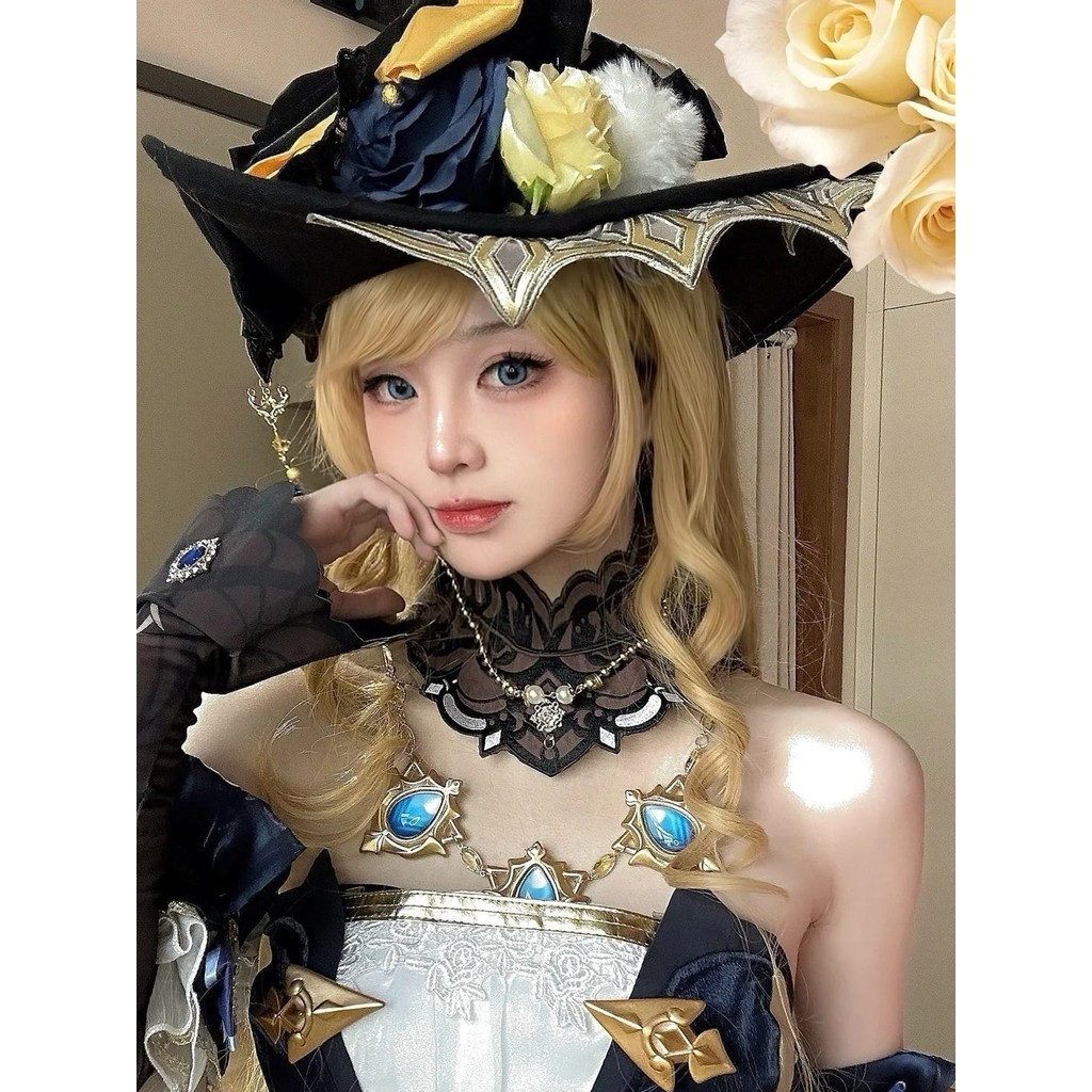 Yuanshen cos Fengdan Miss Navia cosplay Costume Full Set Minghua Vine ...