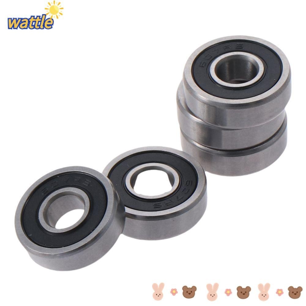 WATTLE 10pcs Deep Groove Ball Bearing, 607-2RS Carbon Steel Double ...