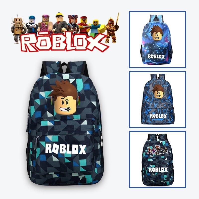 Hot Game Cartoon Roblox Bag Student Kids Shoulder School Bag Children ...
