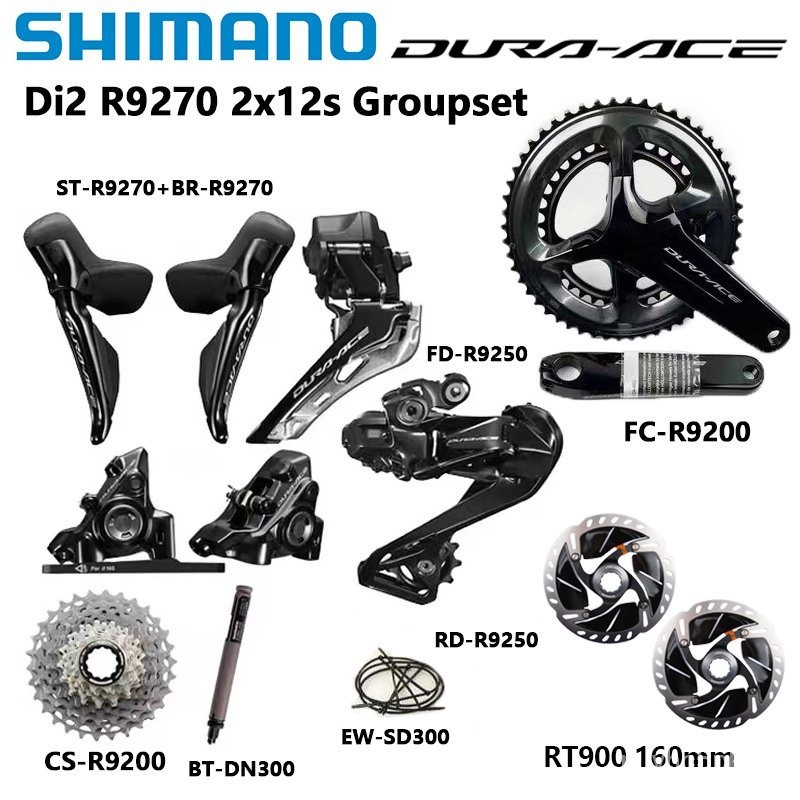 RQShimano Di2 Dura Ace R9270 2x12 speed Set R9200 Crankset 170/172.5mm ...