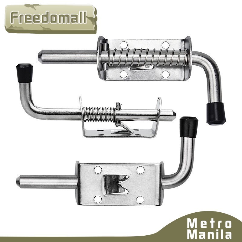 128*10mm Heavy Duty Spring Latch Lock Barrel Bolt Lock Spring Loaded ...