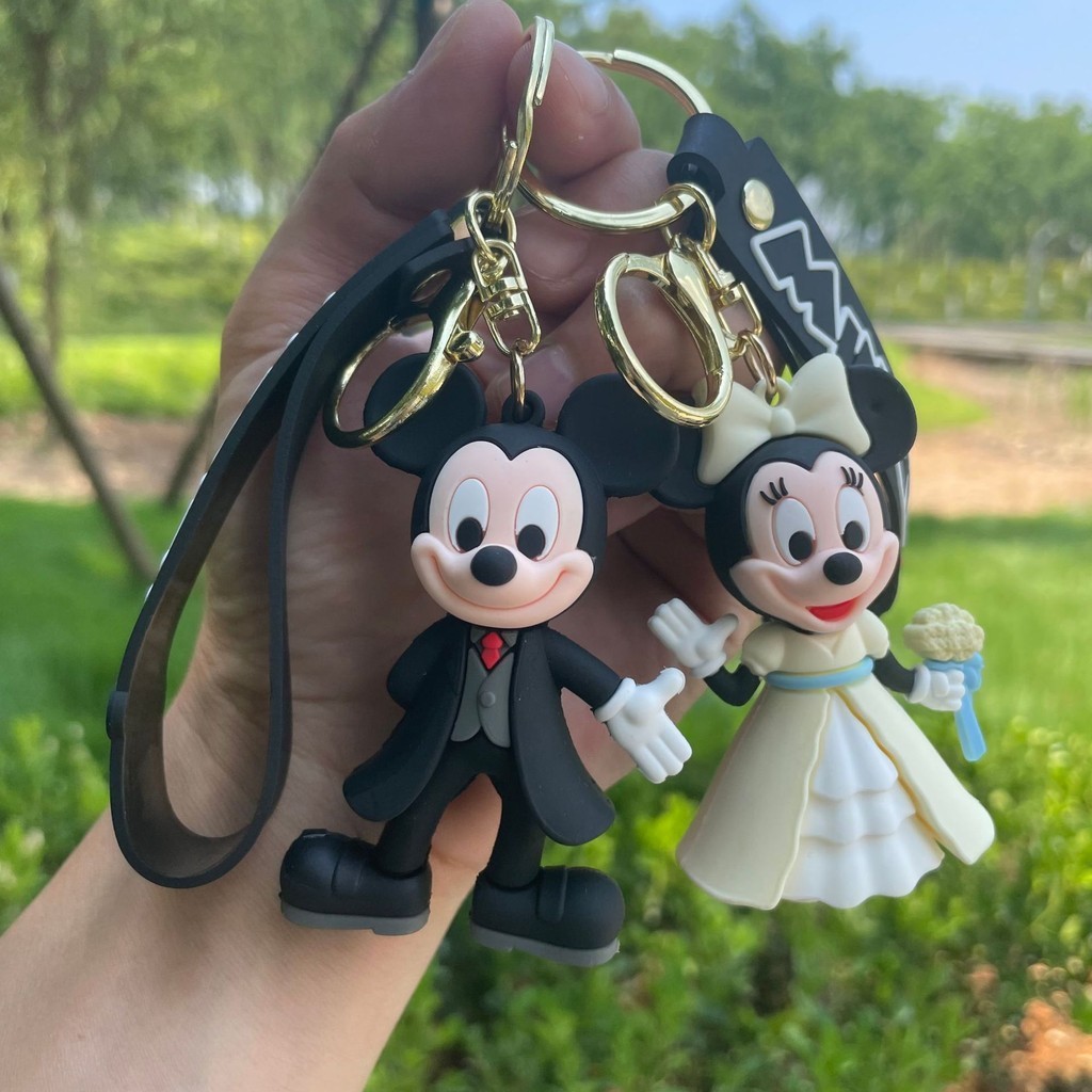 Cartoon Mickey Mouse Couple Keychain Suit Mickey Princess Minnie Cute ...