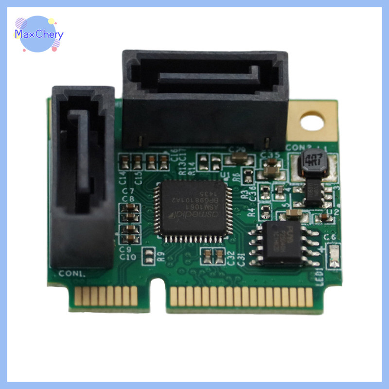 MCHY> Mini PCI-Express To 2 Ports SATA 3.0 Expansion Adapter Card Mini ...