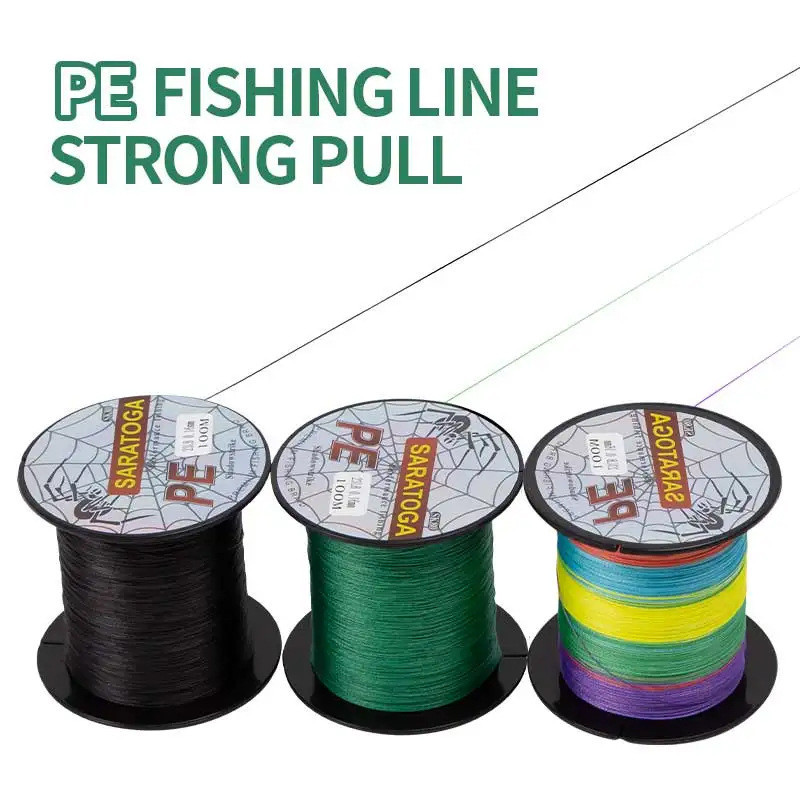 High strength 4 Braids 100m Spools of PE Line Powerhorse Fishing Line ...