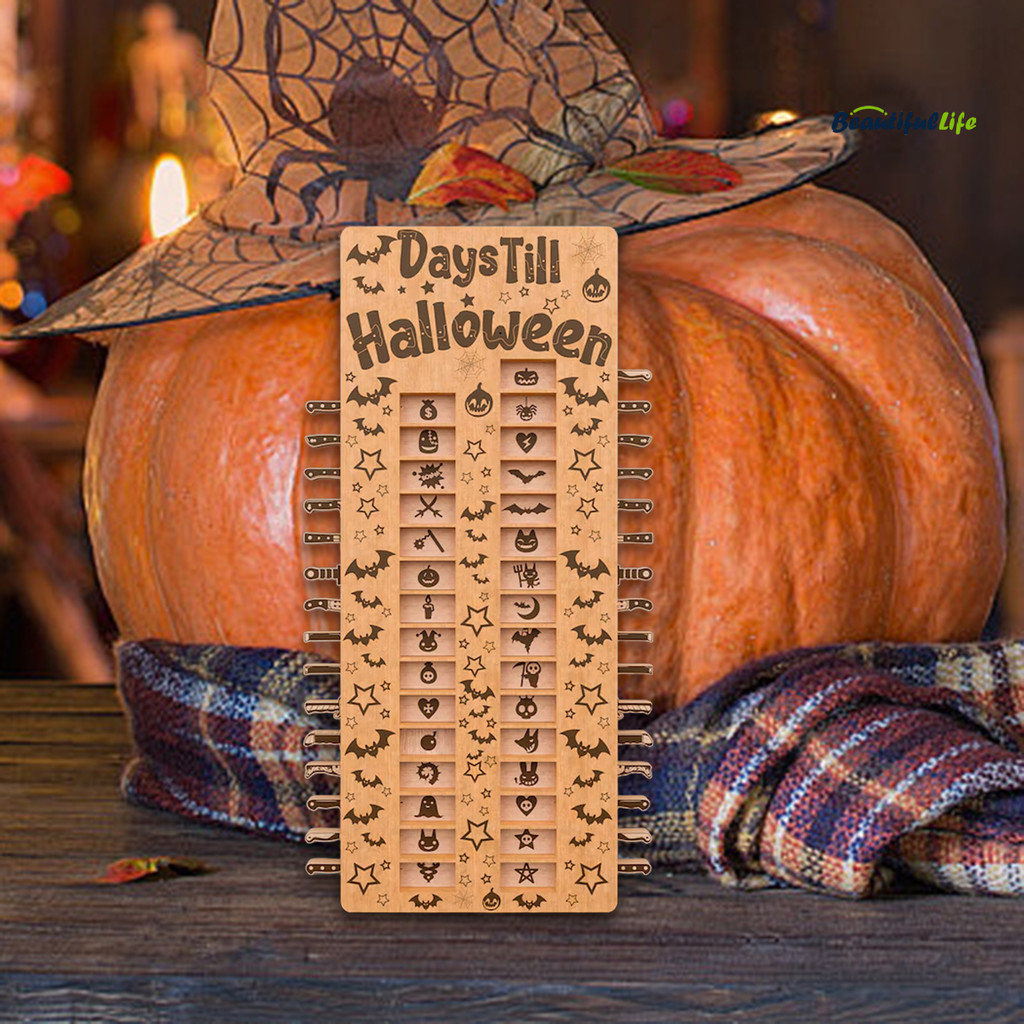 Beautifullife Halloween Advent Calendar Farmhouse Rustic Heavy Duty ...