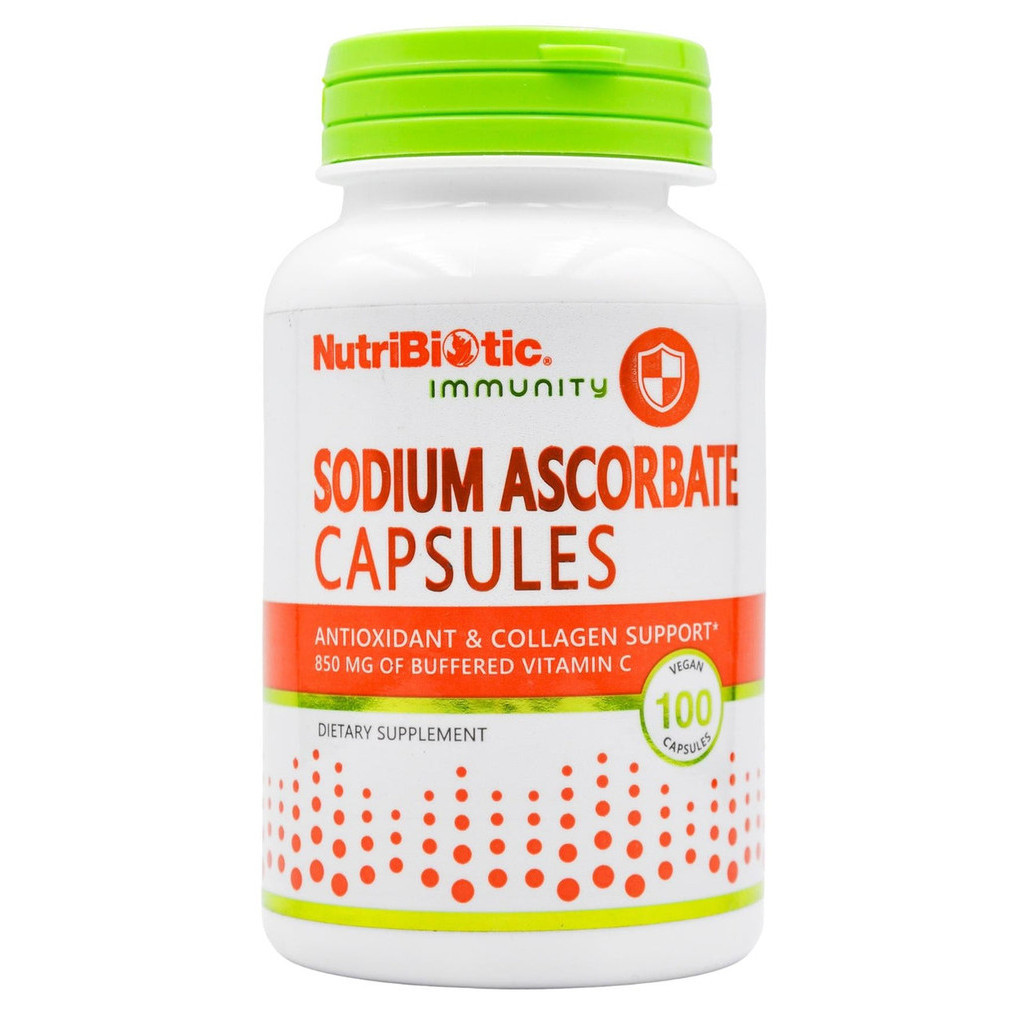 NutriBiotic Immunity Sodium Ascorbate Capsules Antioxidant & Collagen ...