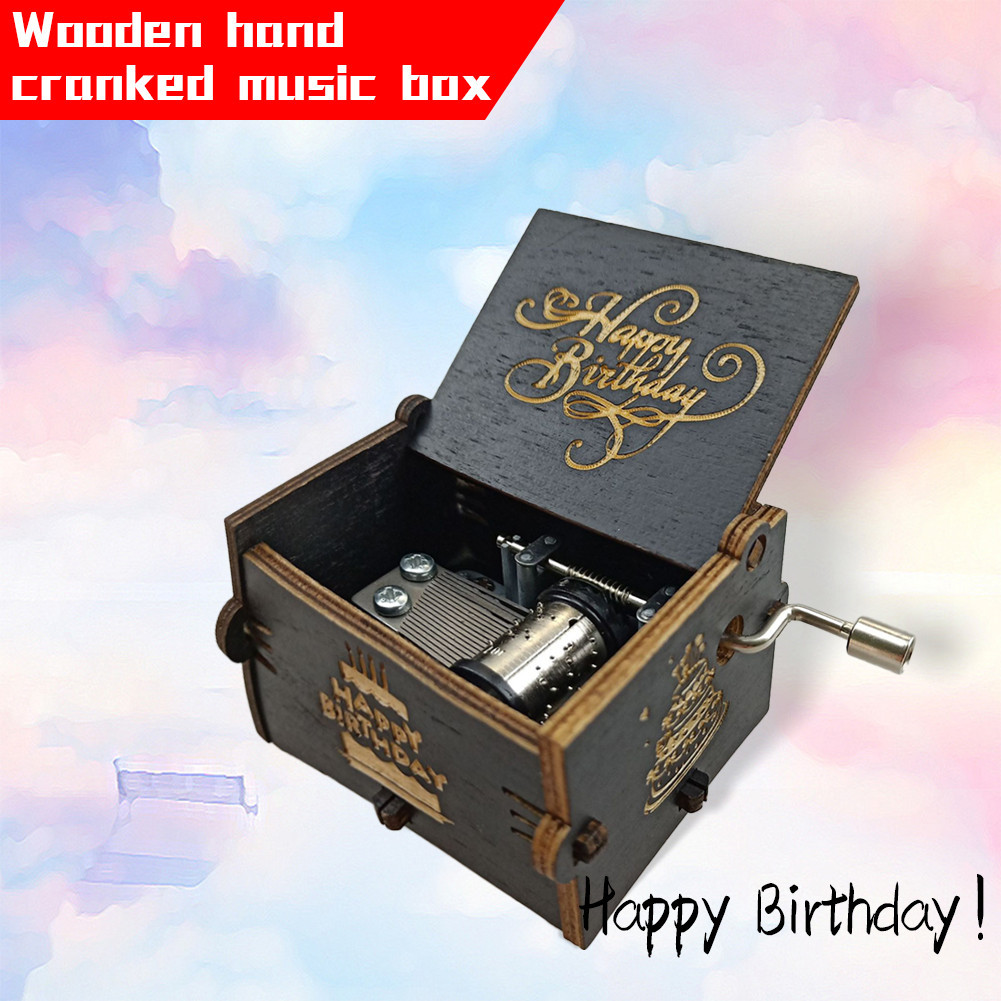 KAYU Vintage Frozen Birthday Gift Hand Crank Carving Vintage Medium ...