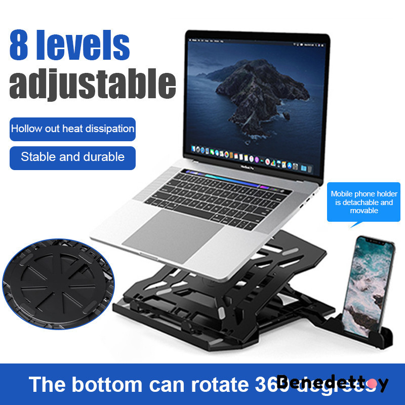 360 Degree Rotating Stand Eight Speed Adjustable Laptop Stand Foldable ...